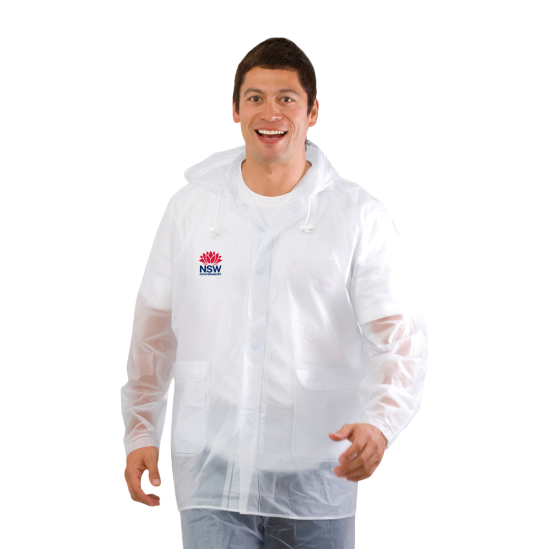 Custom Branded Reusable Clear Rain Jacket – Team® Australia